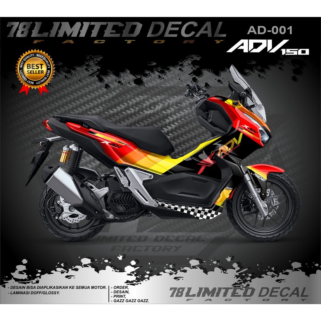 Jual Decal Sticker Honda ADV 150 Fullbody_Stiker Dekal ADV150 Disain ...