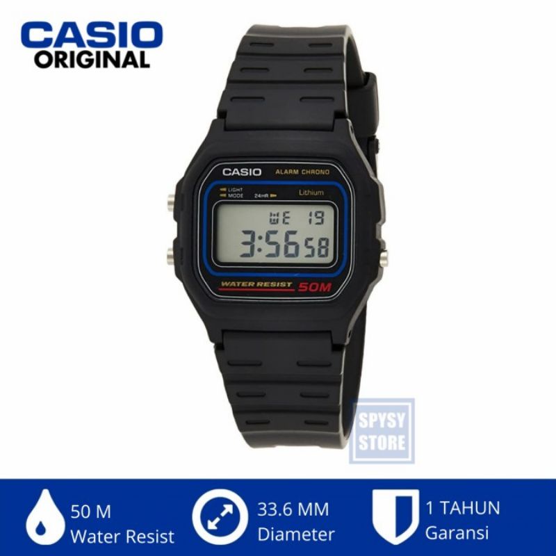 Jual Jam Tangan Digital Retro Classic Casio W-59-1vqd W59 Original ...
