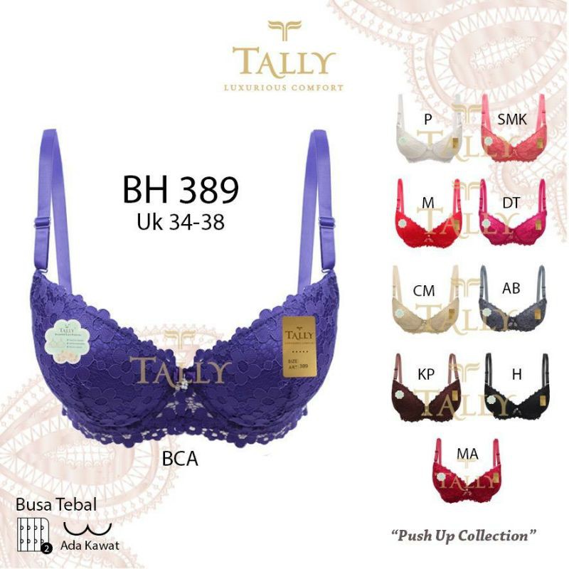 Jual BH TALLY 389 ORIGINAL BRUKAT PUSH UP COLECTION PAKAI KAWAT | BRA ...