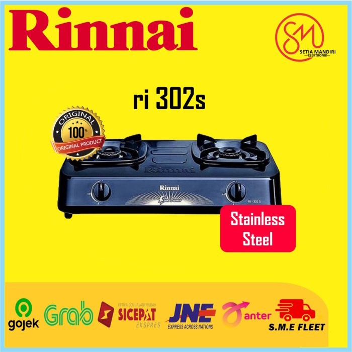 Jual RINNAI RI 302S Kompor Gas 2 Tungku RI 302 S | Shopee Indonesia