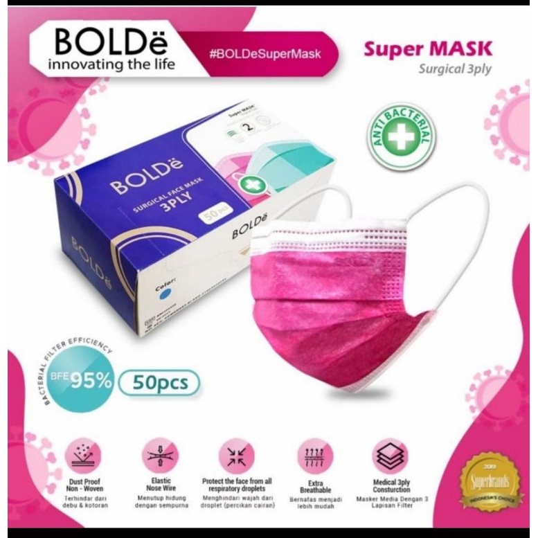 Jual BOLDe Surgical Mask ( Masker Medis Kemenkes RI) | Shopee Indonesia