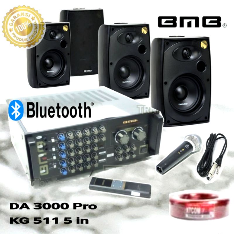 Jual Paket sound Ampli BMB DA 3000 Pro & Speaker BMB KG 511 4 bh ...