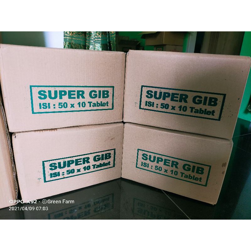 Jual 1 Dus Super Gib Zpt Supergib Ga3 Tablet 50 x 10 tablet 500 pcs Zpt ...