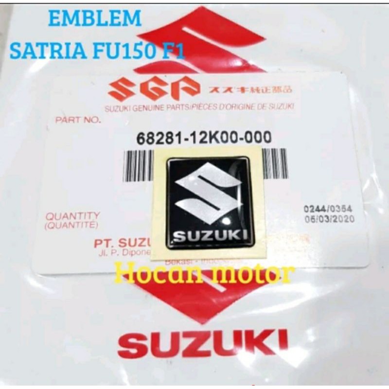 Jual EMBLEM LOGO S SUZUKI SPEEDOMETER SUZUKI SATRIA FU 150 F1 INJEKSI ...