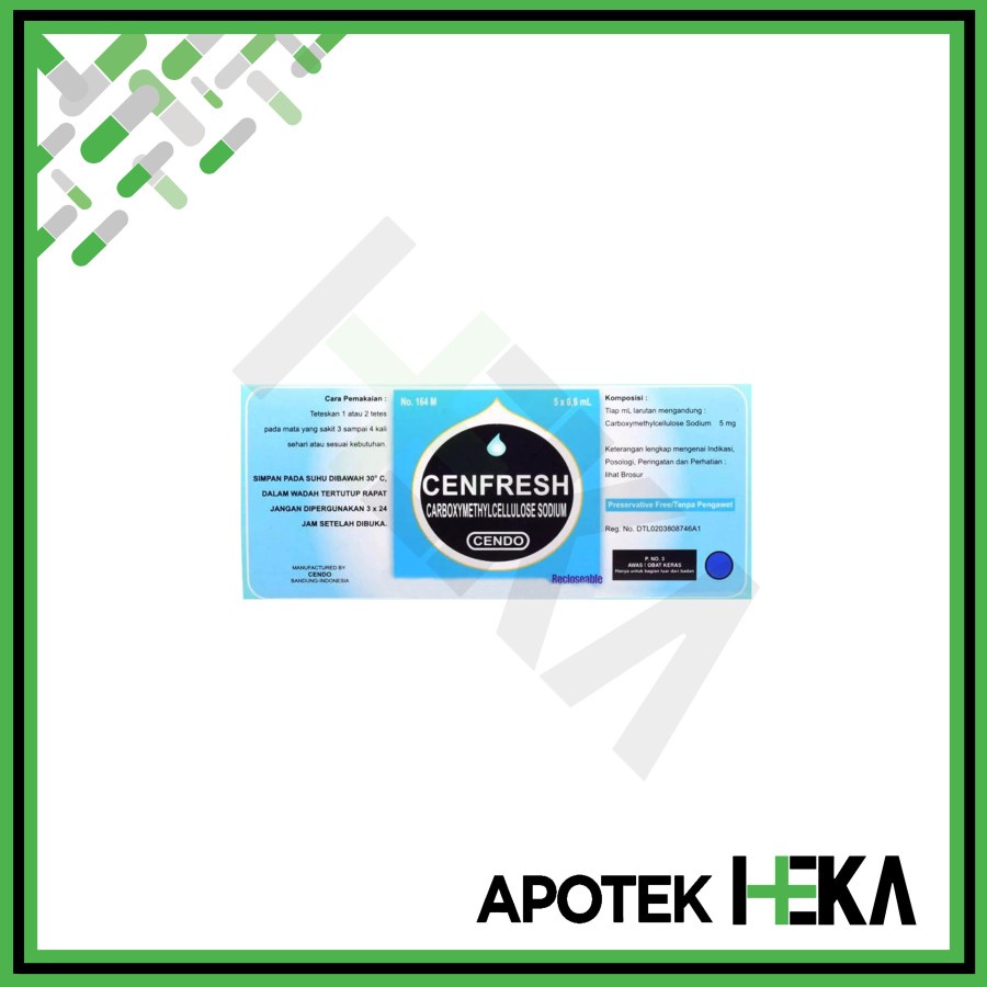 Jual Cenfresh Minidose Cendo 5 x 0.6 ml - Mengurangi Iritasi Mata ...
