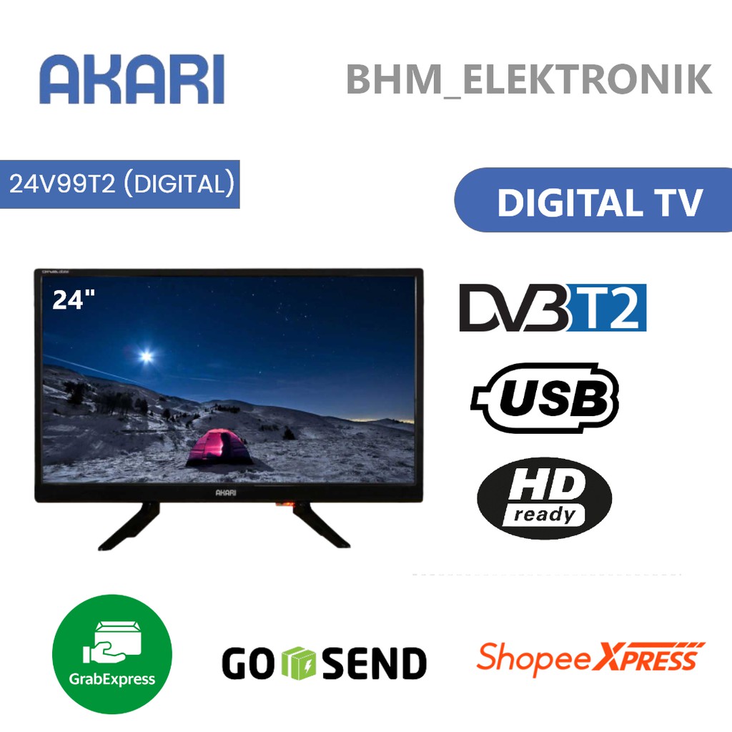 Jual TV LED AKARI 24D53 DIGITAL LED TV 24 Inch USB Movie TV 24INCI ...