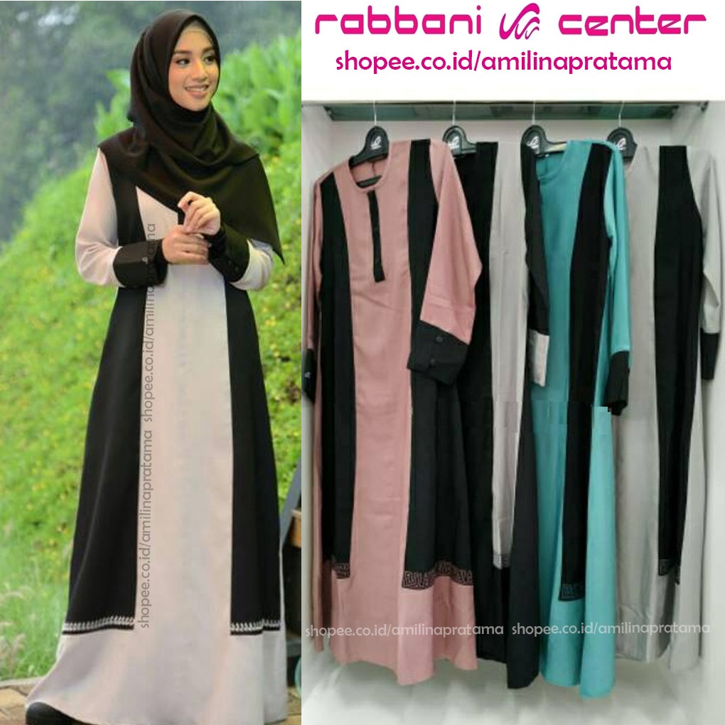 Jual dress rabbani sofya baju muslim wanita lebaran rabani | Shopee ...