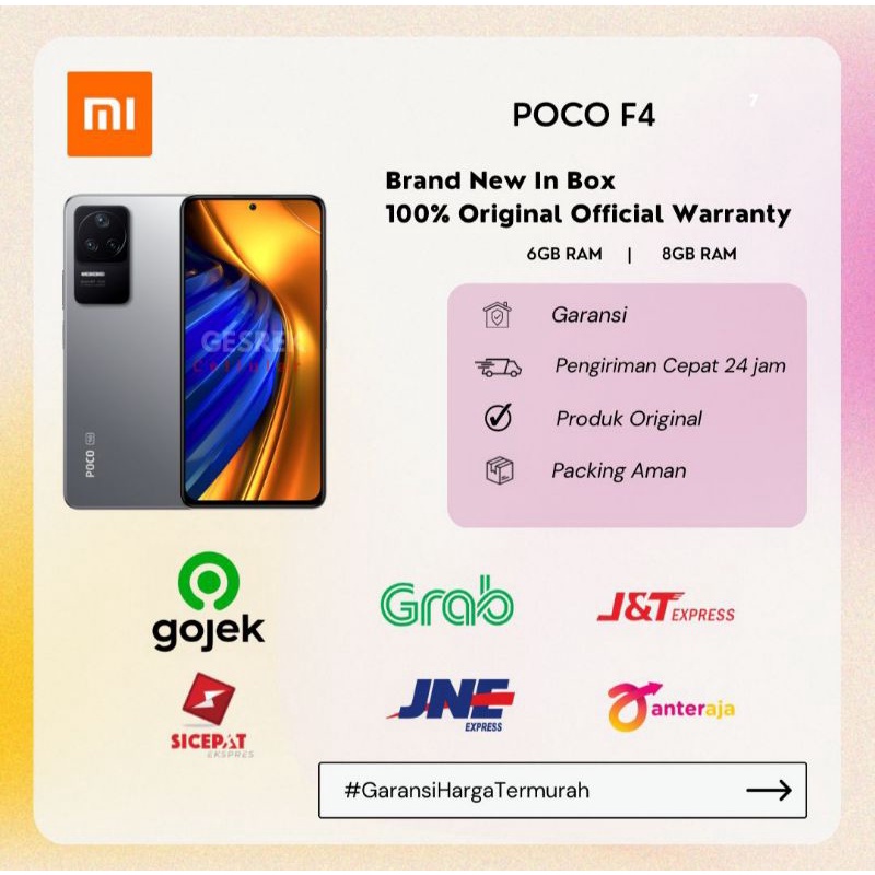 Jual XIAOMI POCO F4 8/256 6/128 - GARANSI RESMI | Shopee Indonesia