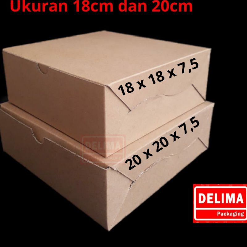 Jual Dus Box Catering/Box Nasi Kotak / Box Roti Kue 18cm x 18 cm (isi ...