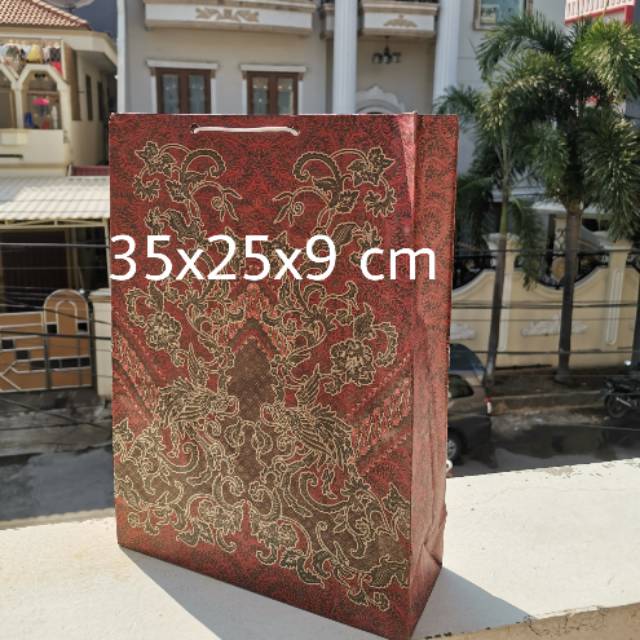 Jual Paperbag batik sedang 35x25x9 cm | Shopee Indonesia
