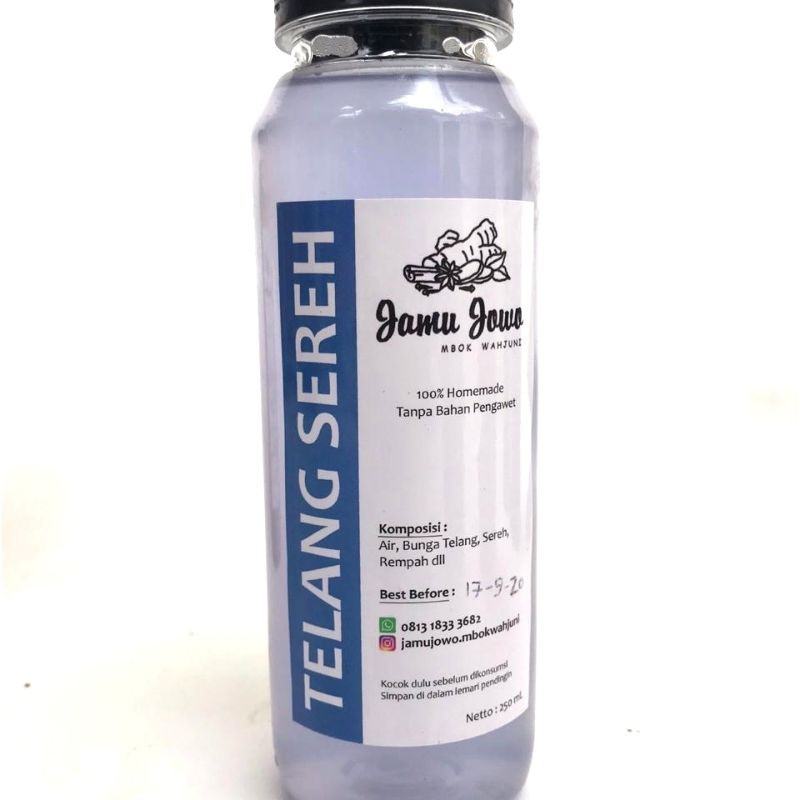 Jual Jamu Telang Sereh Botolan 250 mL (gojek & grab only) | Shopee ...