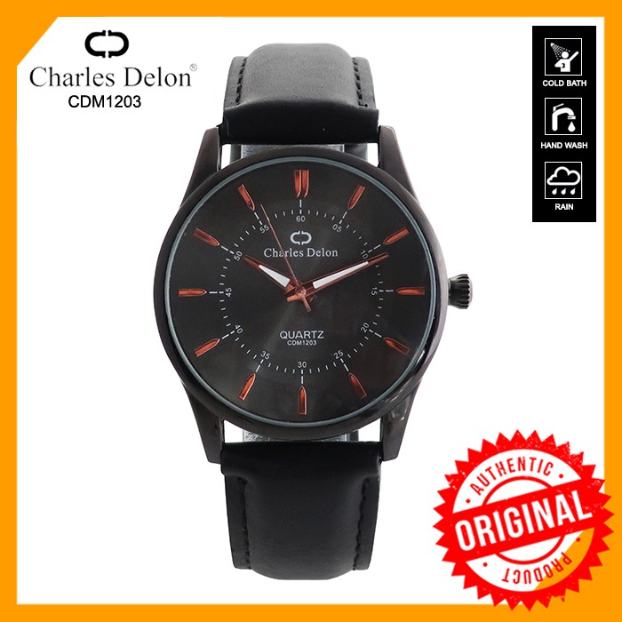 Jual Jam Tangan Kulit Charles Delon Original Bonus Kotak CDM 1203 ...
