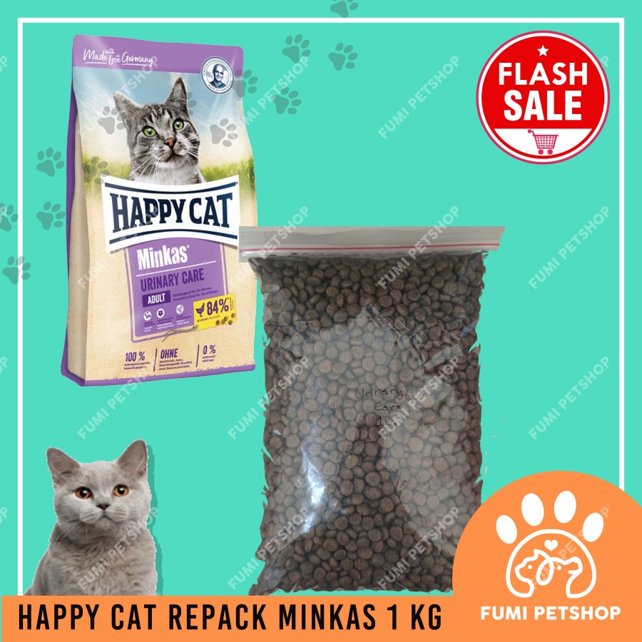 Jual HAPPY CAT MINKAS URINARY CARE REPACK 1 KG - MAKANAN KUCING ...