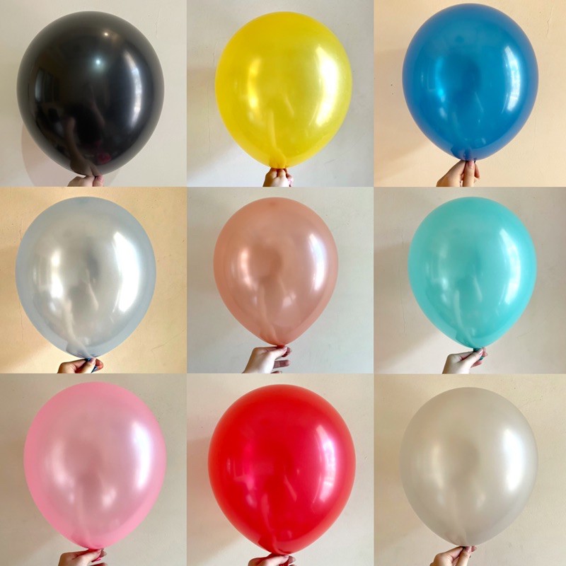Jual Balon Latex Metalic 12 inch / Balon Lateks metalik 12 inch ...