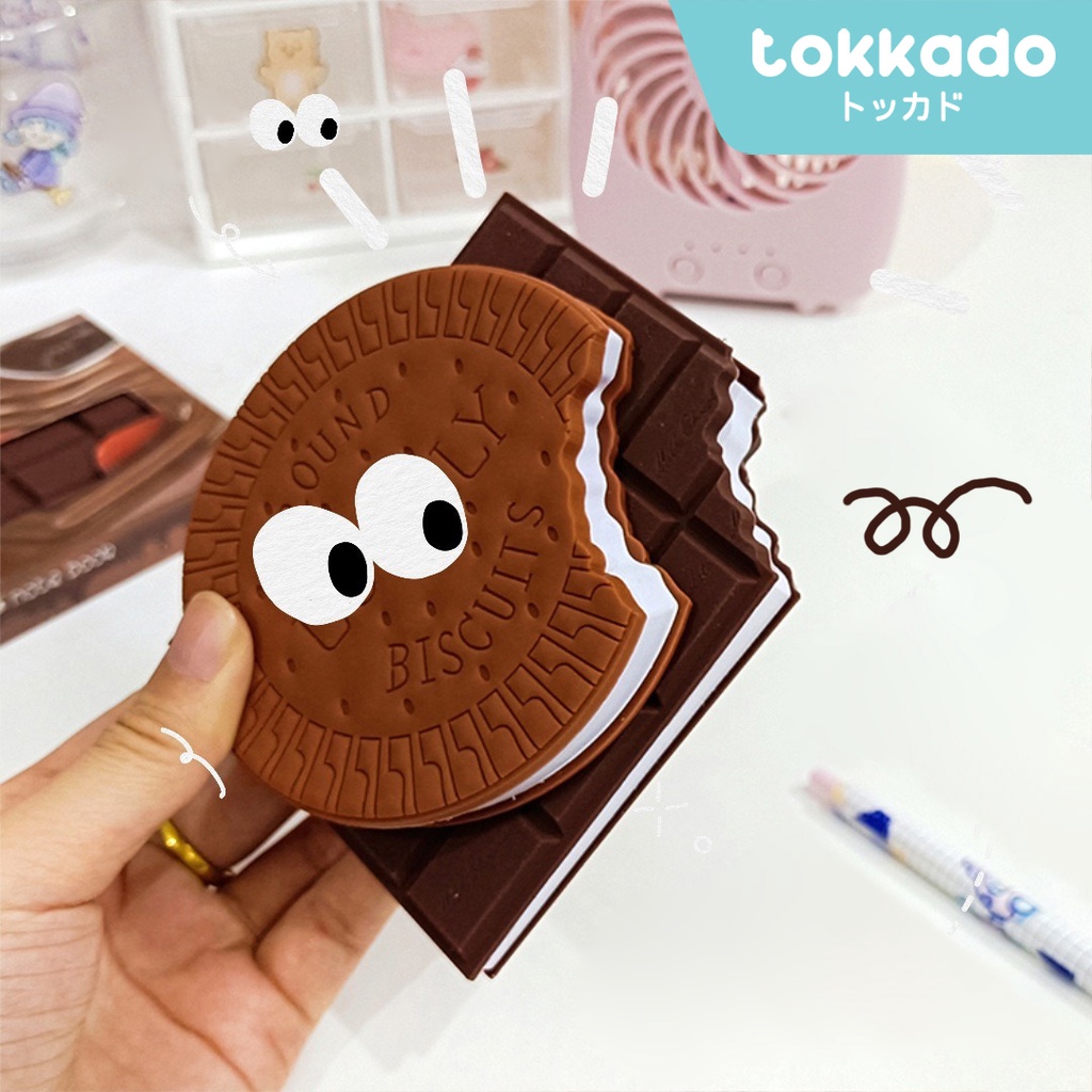 Jual TOKKADO Kukki Notes Memo Pad Mini Cookie Biskuit Cokelat Unik Lucu ...