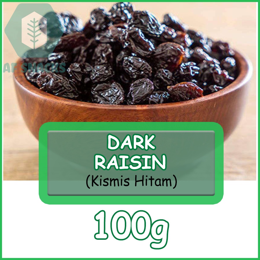 Jual Kismis Hitam Dark Raisin Buah Kering Kismis 100g | Shopee Indonesia