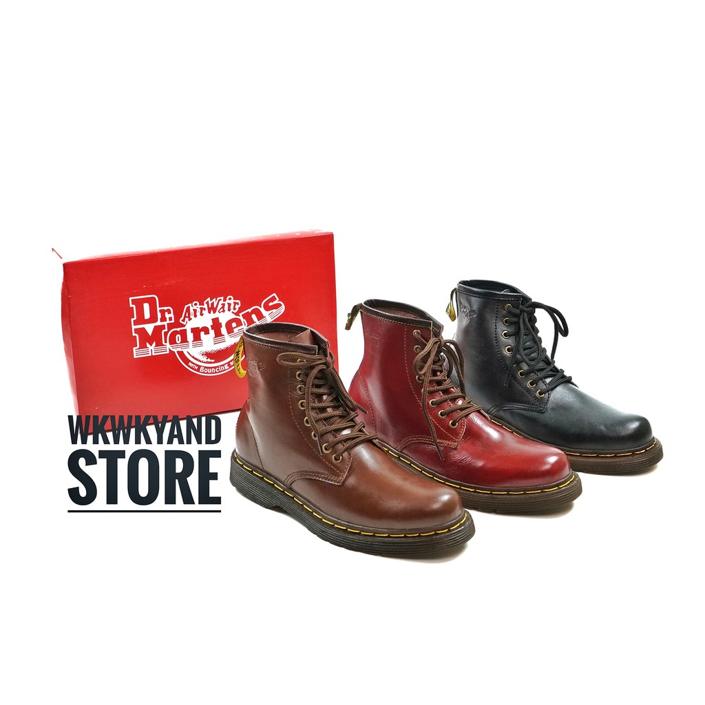 Jual Sepatu Boots Pria Docmart Kulit Asli Sepatu Docmart Premium Sepatu ...