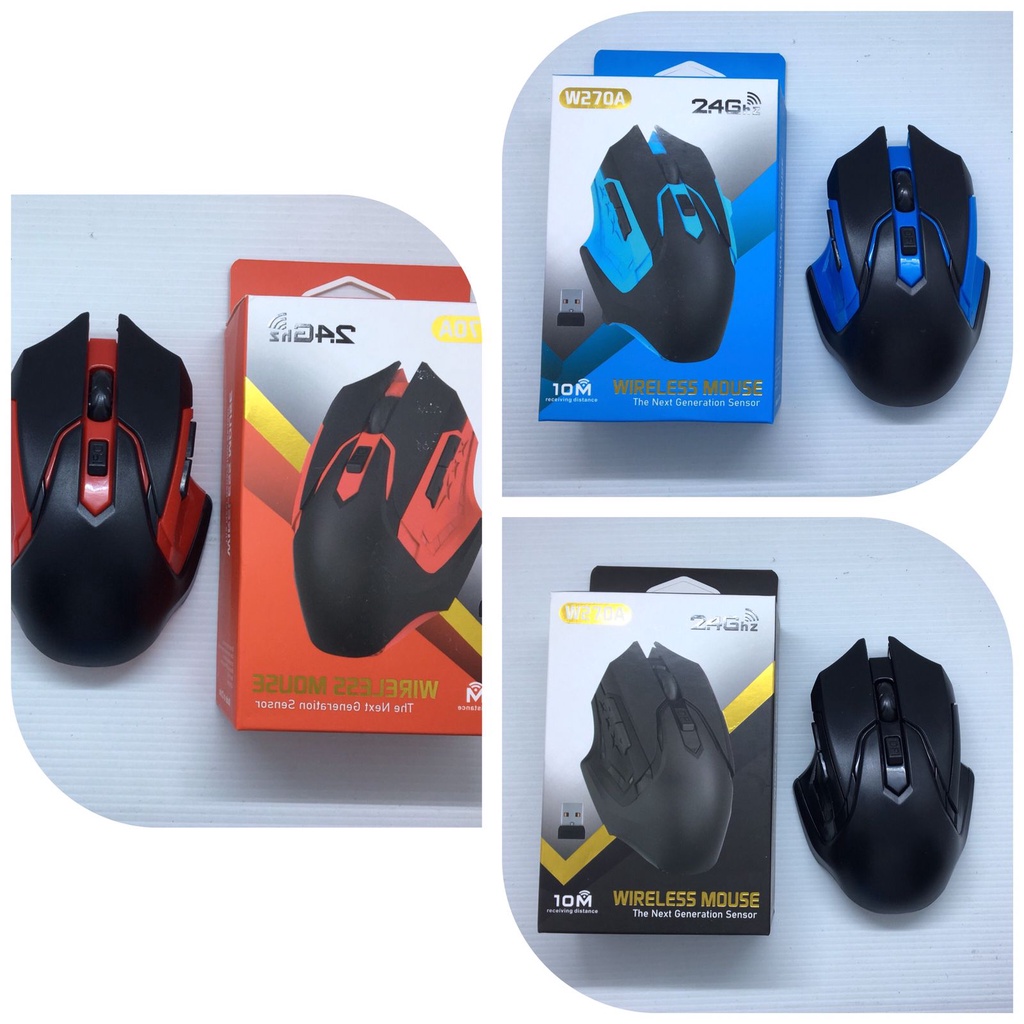 Jual Mouse Wireless W270A 2.4G Optical USB Mouse Gaming dengan Receiver ...
