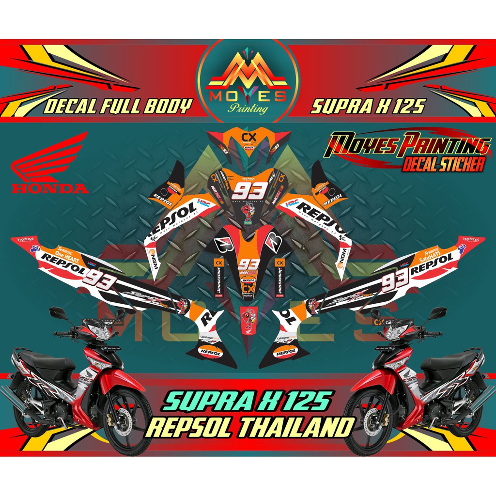 Jual decal fullbody honda supra x 125 - sticker motor supra x 125 ...