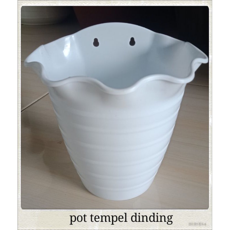 Jual pot tempel dinding pot tembok pot putih tempel | Shopee Indonesia
