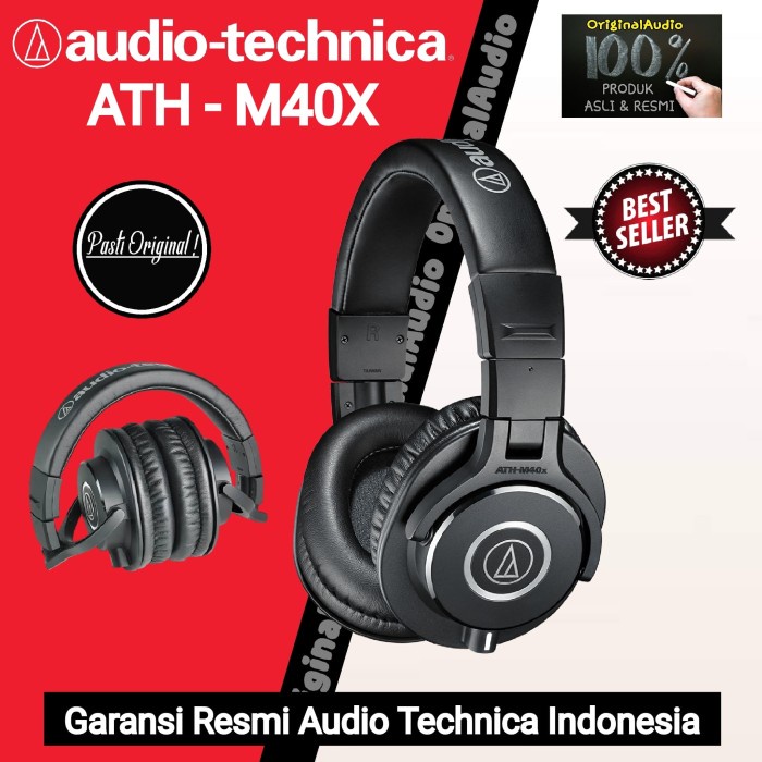 Jual Audio Technica Ath M40X / Ath-M40X Headphone Recording | Shopee ...