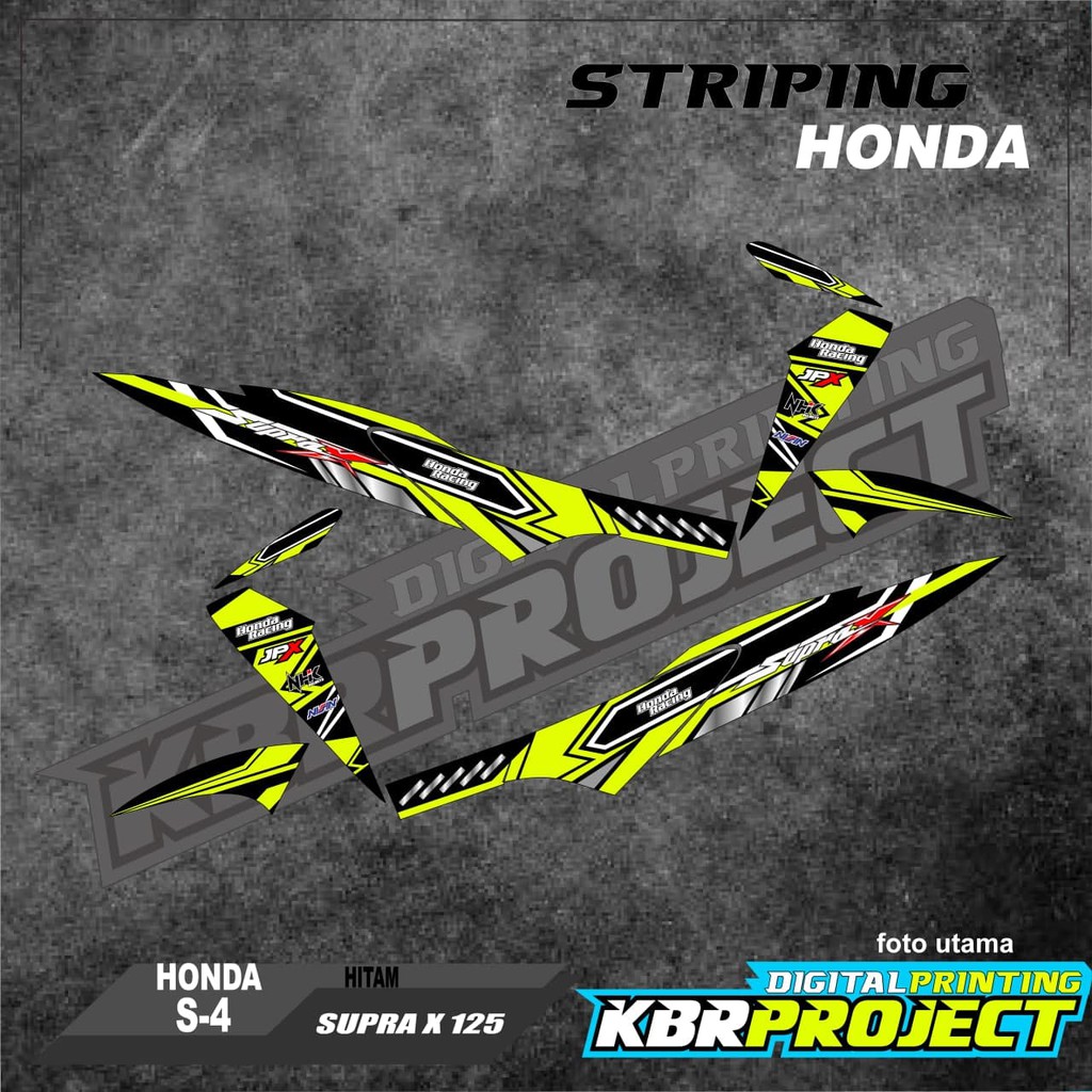 Jual striping SUPRA X 125 motor HONDA motor sticker variasi Racing S-4 ...