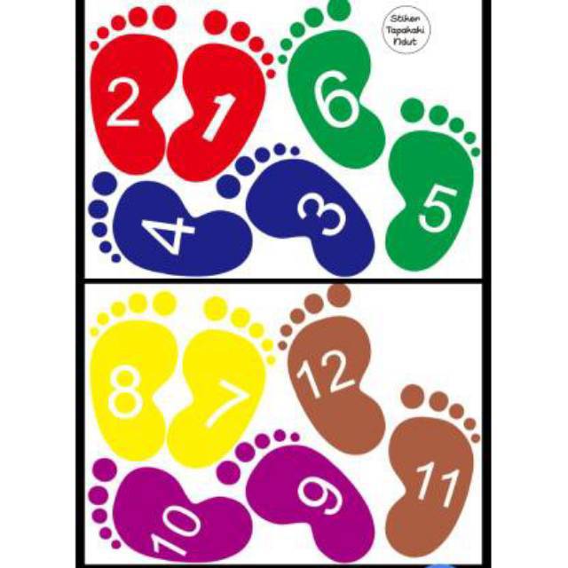 Jual Sticker Tapak Kaki Endud Besar / stiker Langkah / stiker kaki ...