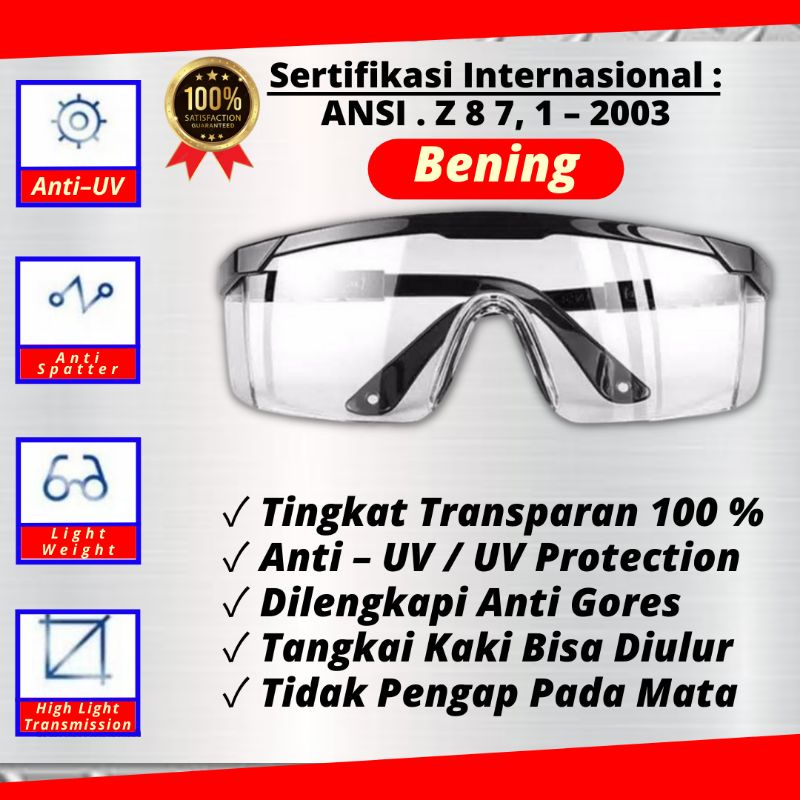 Jual Kacamata Las Bening Clear Vaultex | Kacamata Pelindung Safety ...
