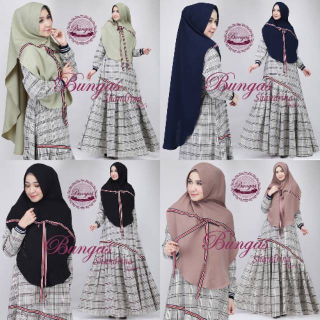 Jual Assalamualaikum, SHANDRINA Syari (Set Dress + Khimar) | Shopee ...