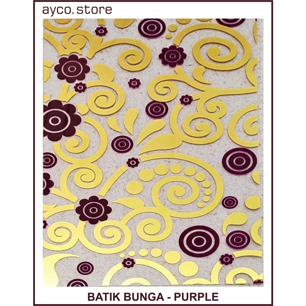 Jual Fiber Pagar Pelapis Penutup Rumah Motif - Batik Bunga (Purple ...