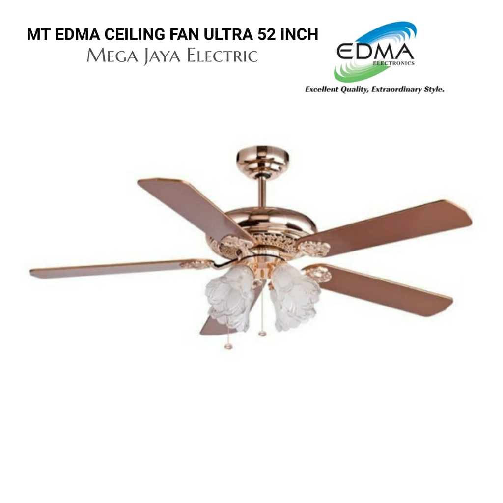 Jual MT EDMA CEILING FAN ULTRA 52 INCH / KIPAS LAMPU AC MOTOR | Shopee ...