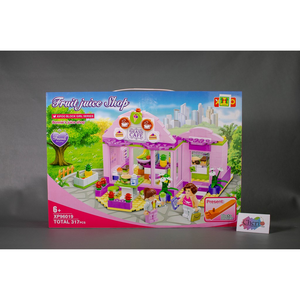 Jual Mainan Lego Xipoo Block Fruit Juice Shop 317 pc | Shopee Indonesia