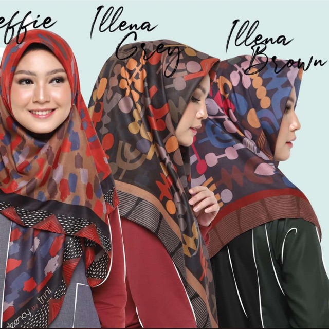 Jual Deenay by trini motif gebbie, iLLena GREY, illena brown | Shopee ...