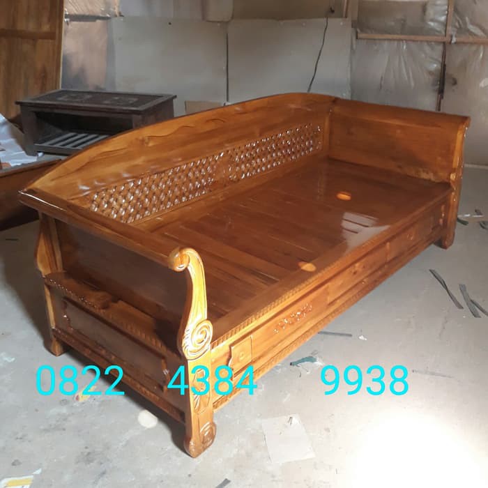 Jual Bangku Kursi Teras Cafe Jati Jepara Bale Bale Risban Daybed Hotel ...