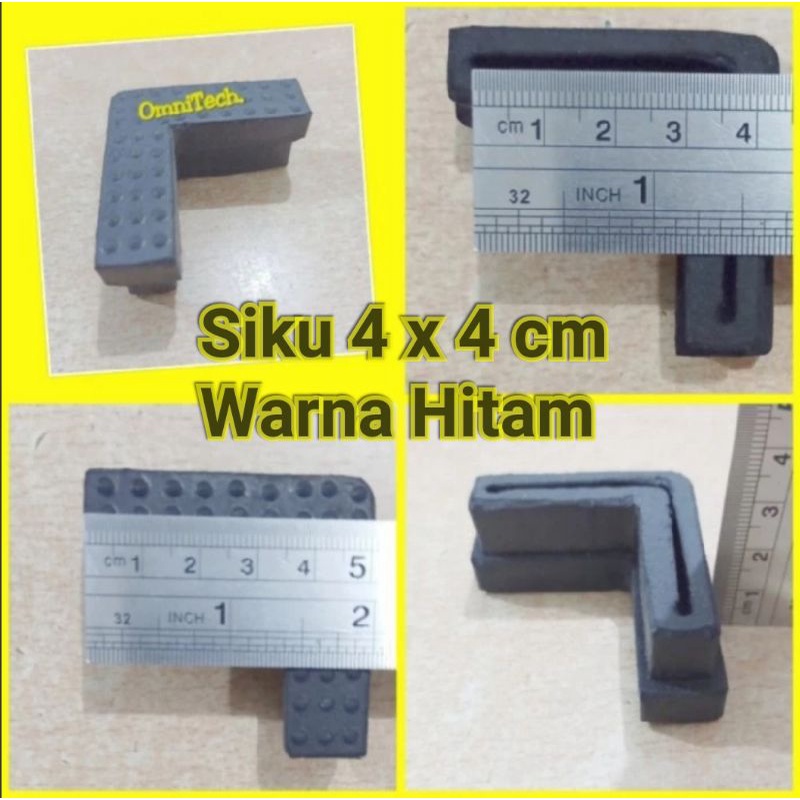 Jual Karet Siku 4x4 cm 40x40 mm Pengaman Alas Kaki Rak Besi Siku Lubang ...