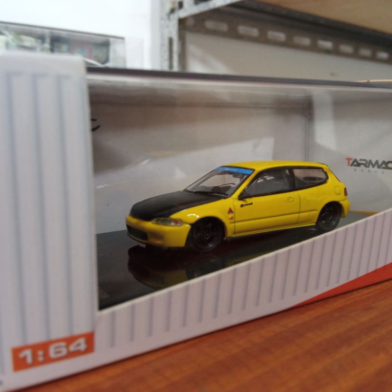 Jual Tarmac works honda civic eg6 estilo kuning spoon 1:64 | Shopee ...