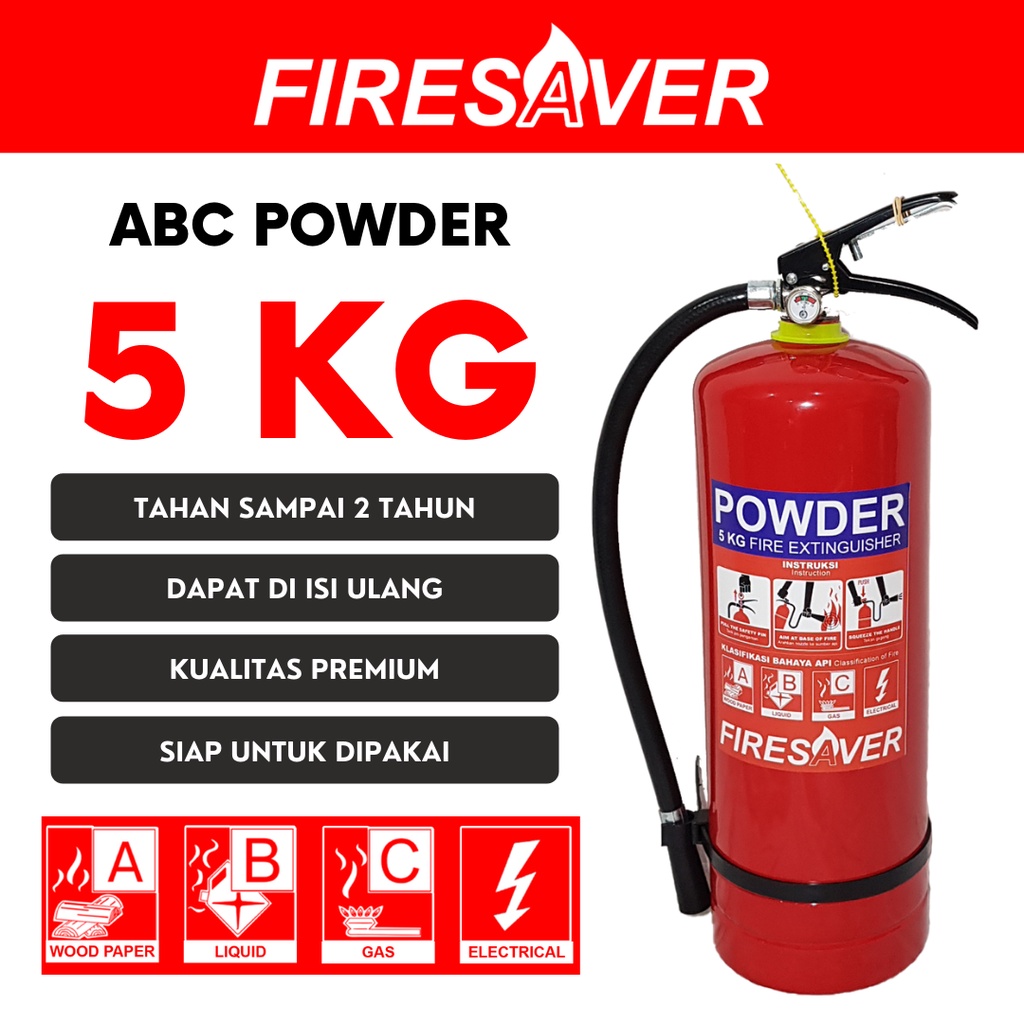 Jual APAR 5 Kg ABC Powder - Alat Pemadam Api Ringan | Shopee Indonesia