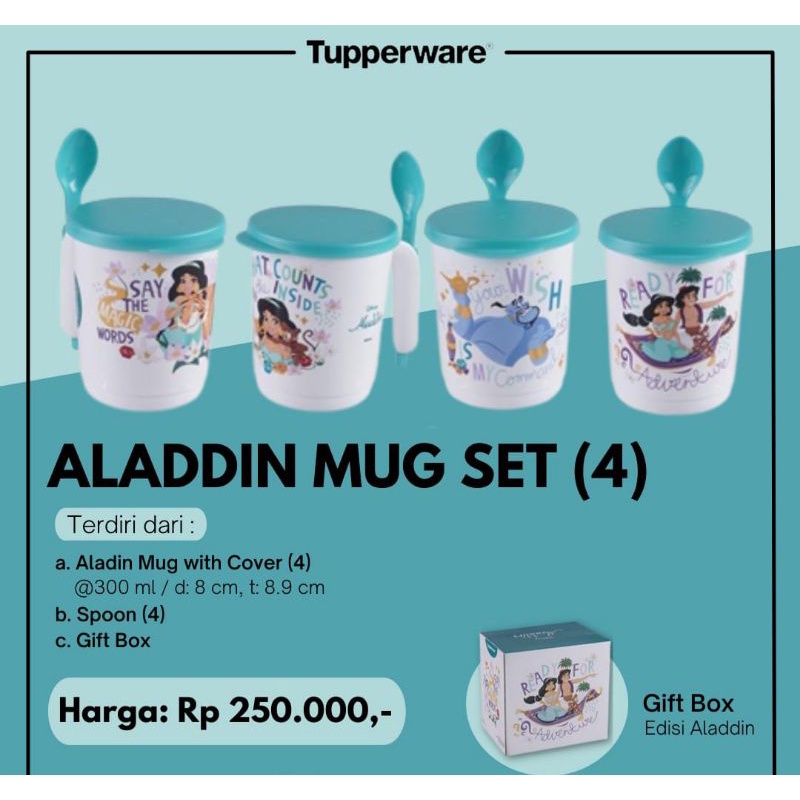 Jual Aladin Tupperware Mug gelas cangkir Tupperware | Shopee Indonesia