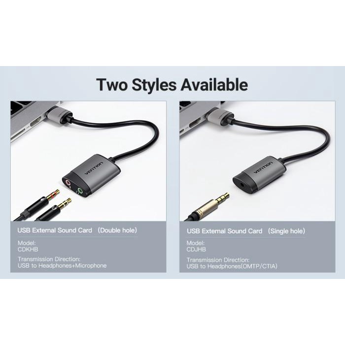Jual Vention Cdj Universal Usb External Soundcard Audio Jack 3,5Mm ...
