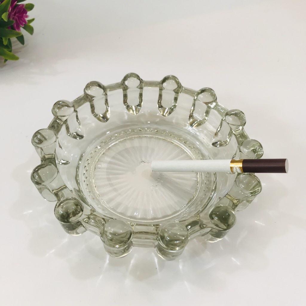 Jual Asbak Rokok kaca bening persegi & Bulat / Asbak Model kotak polos ...