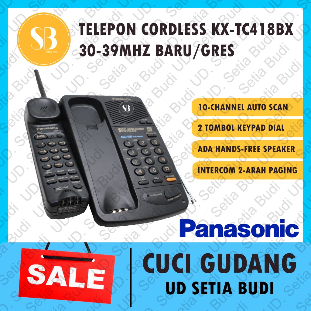 Jual Telepon Cordless Panasonic KX-TC418-BX Wireless 418 | Shopee Indonesia