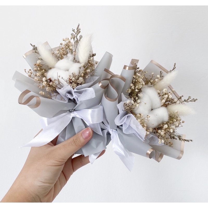 Jual PETITE COTTON DRIED FLOWER BOUQUET BUKET BUNGA KERING KECIL ...