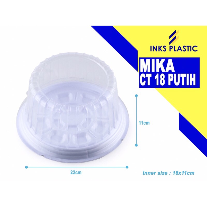 Jual Mika CT 18 Putih / Mika Tumpeng Mini / Mika Bolu ( isi 10 set ...