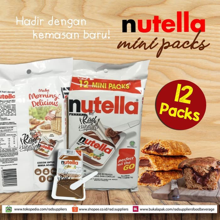 Jual Nutella Mini Pack ukuran 15gramX12- NEW- Mini Nutella- SPESIAL ...