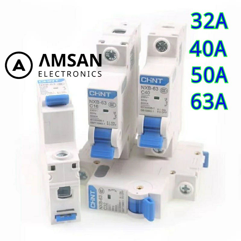 Jual MCB AC CHINT NXB-63 6kA 1P 32A 40A 50A 63A 1 Pole IEC60898-1 Type ...