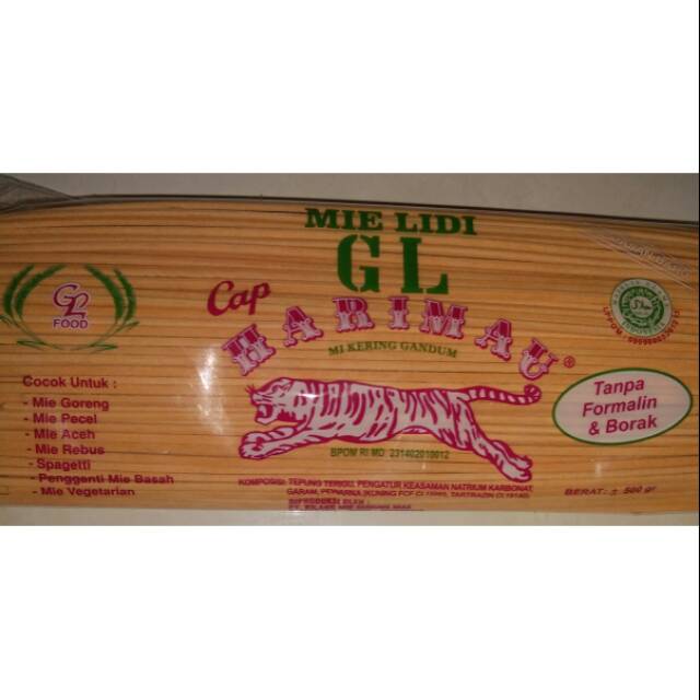 Jual Mie lidi cap harimau/Mie gomak/Mie gomak 500gr/mie lidi (500gr ...