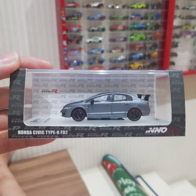Jual Diecast inno64 inno 64 honda civic FD2 FD 2 type R hongkong hong kong special edition grey ...