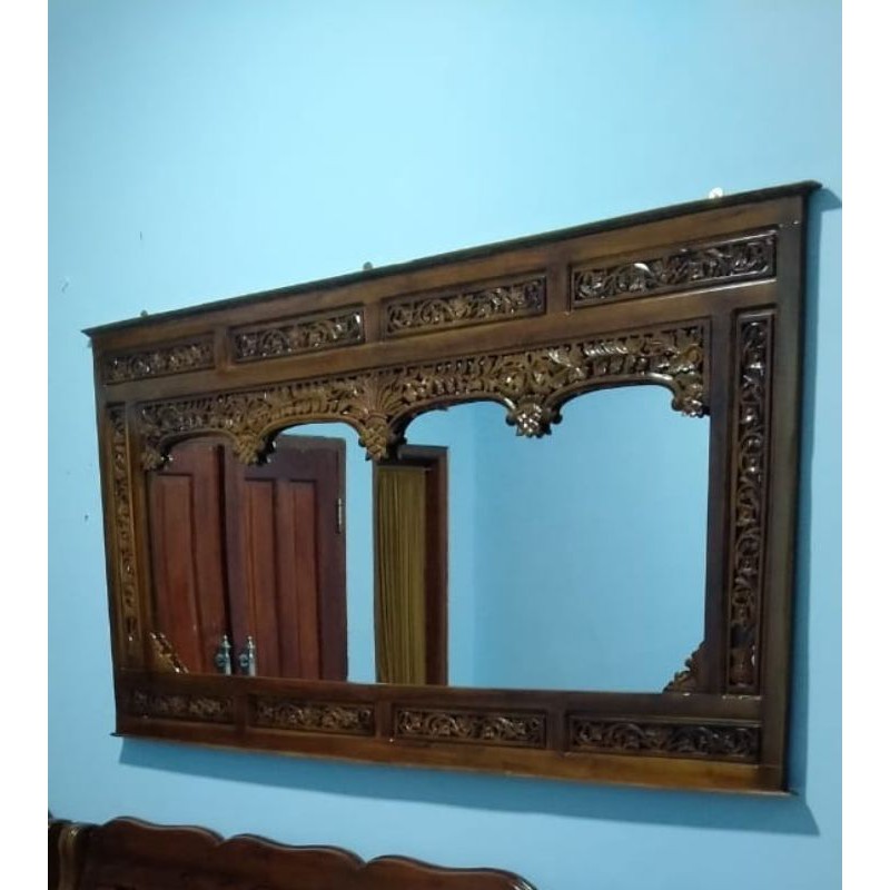 Jual CERMIN HIAS KREPYAK JATI | Shopee Indonesia