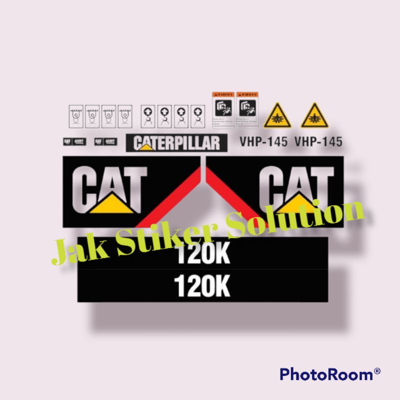 Jual Stiker Motor Grader Cat 120K Caterpillar Sticker Alat Berat ...
