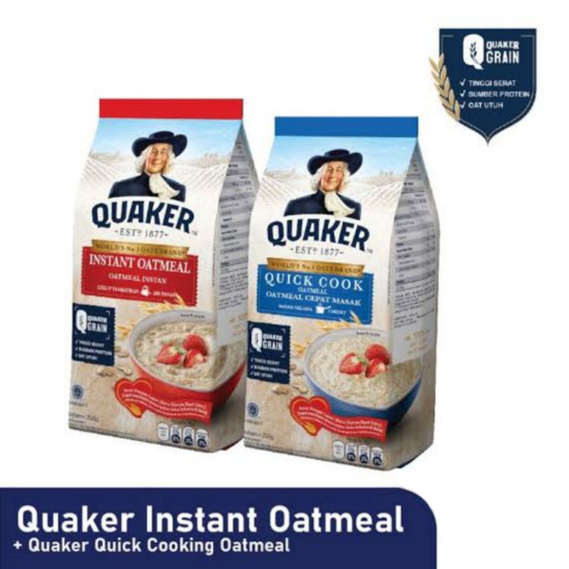 Jual QUAKER OATMEAL CEPAT MASAK - Quaker Quick Cook - TemuPawon ...